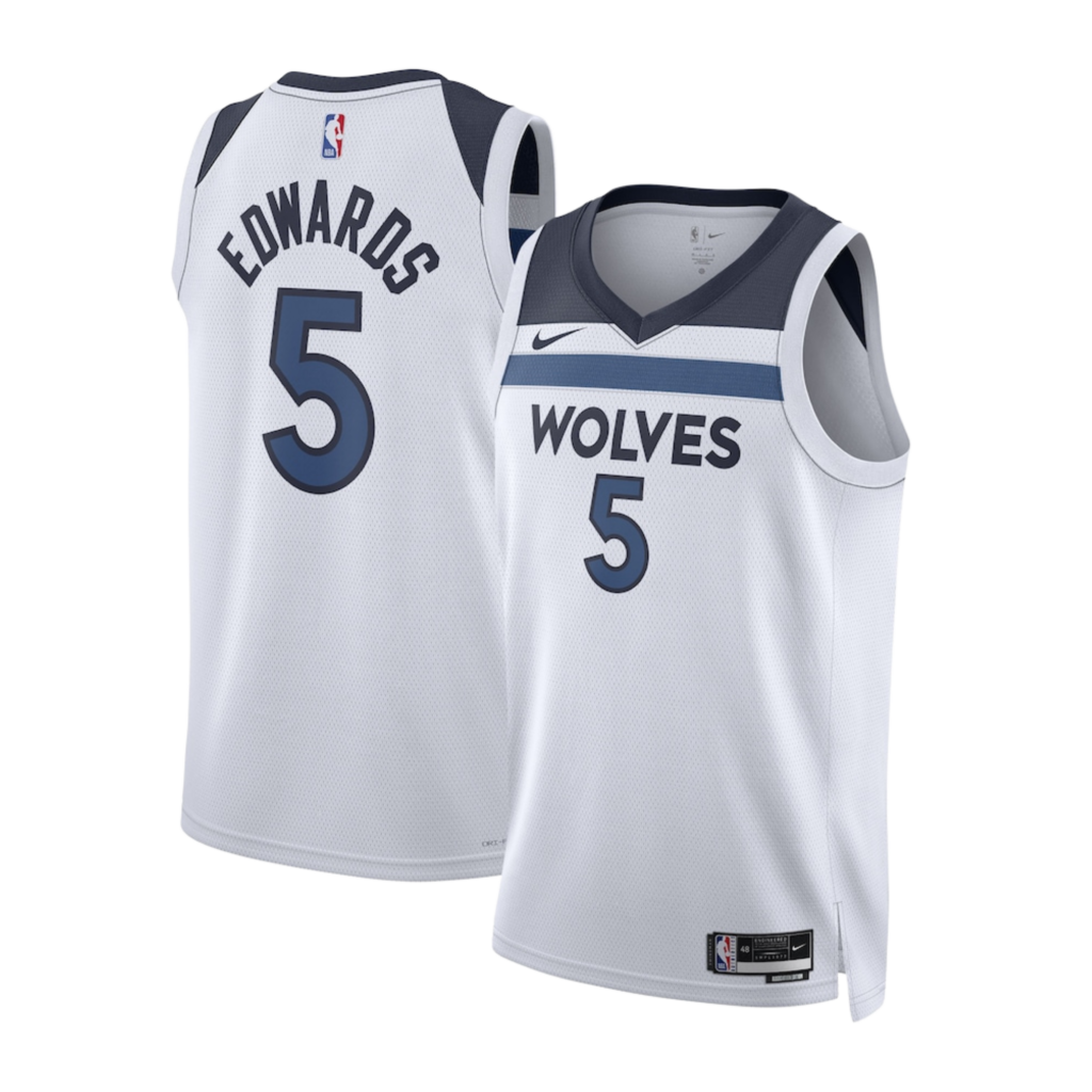 Minnesota Wolves Anthony Edwards White Jersey - Jerzcity